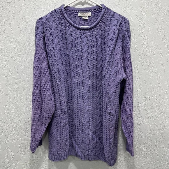Cherokee | Sweaters | Vintage Cherokee Knit Purple Sweater | Poshmark
